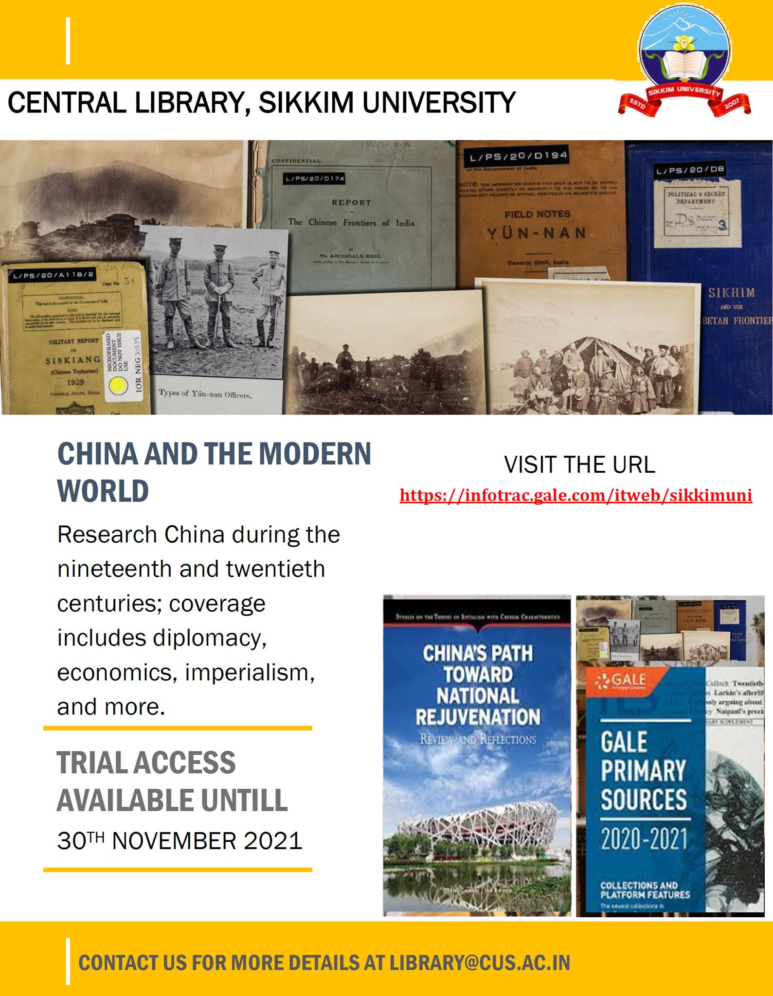 China and the Modern World Series (Trial Access ) – Teesta-Indus Central Library